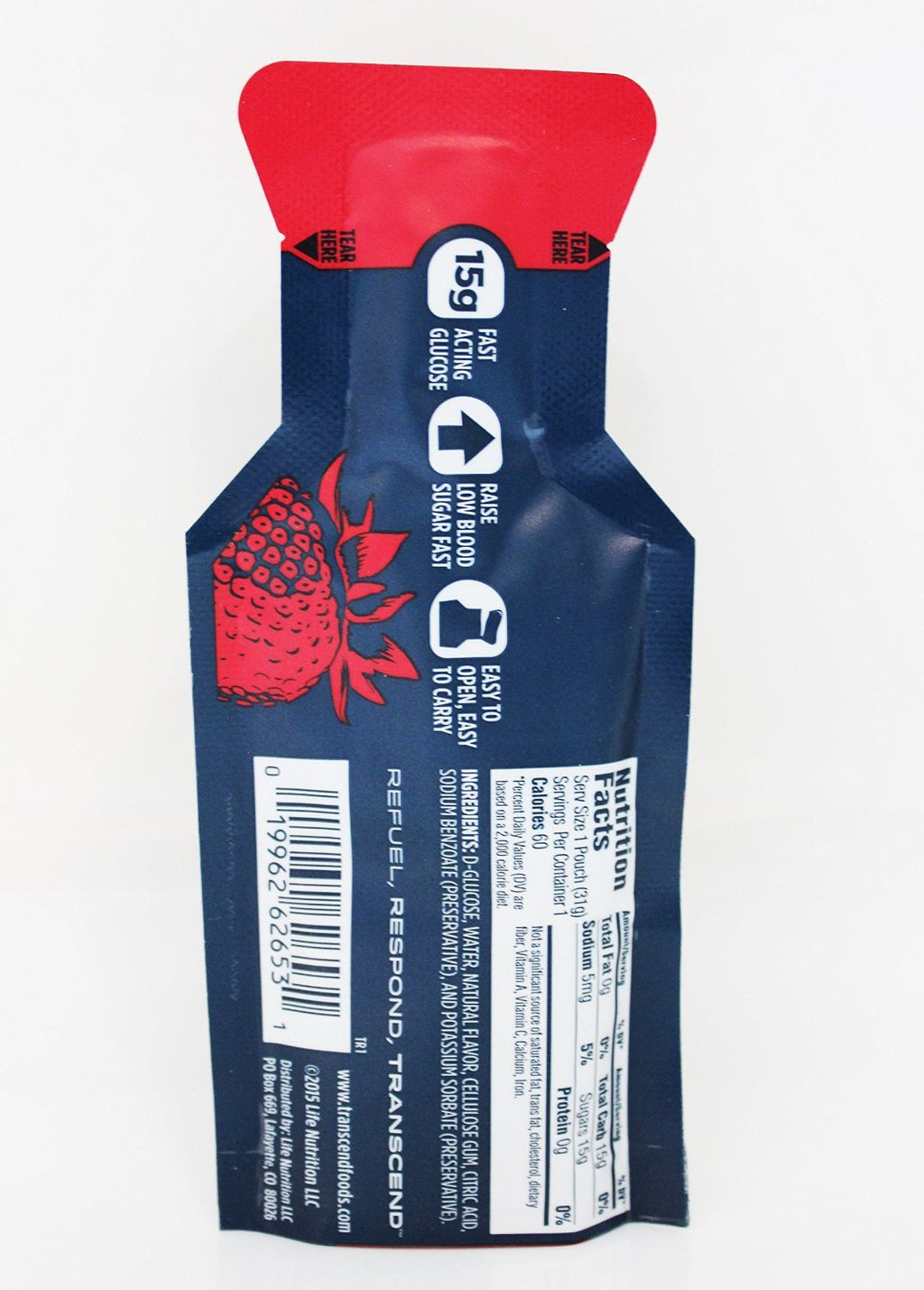 Transcend gels for sports nutrition