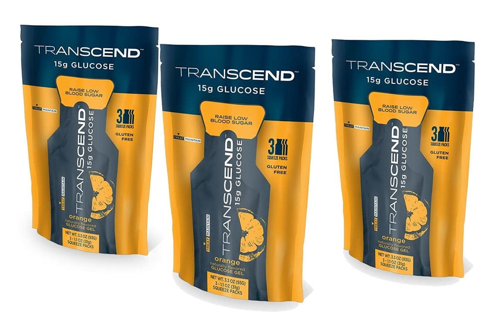 Transcend orange glucose gels for energy