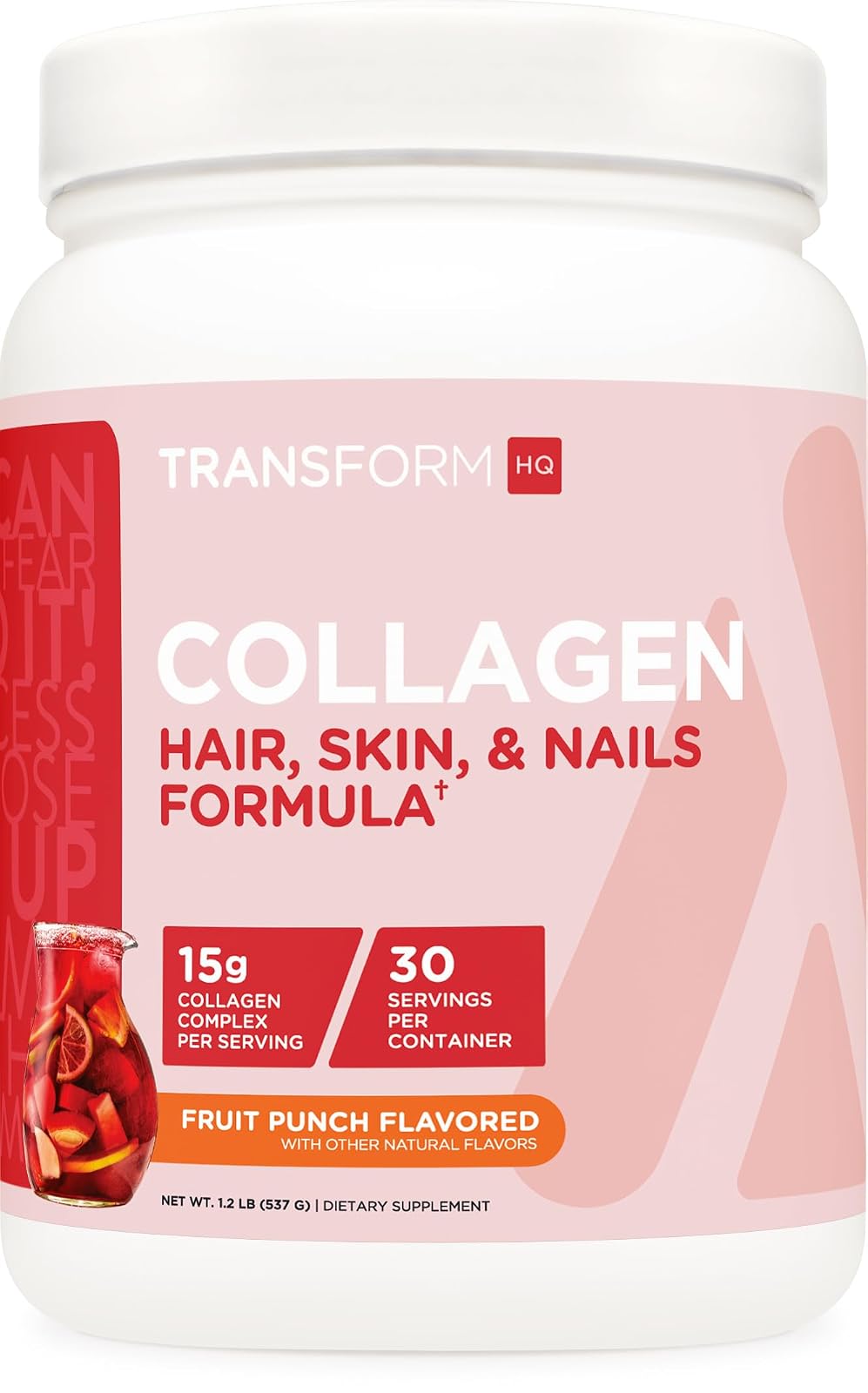 TransformHQ collagen fruit punch powder