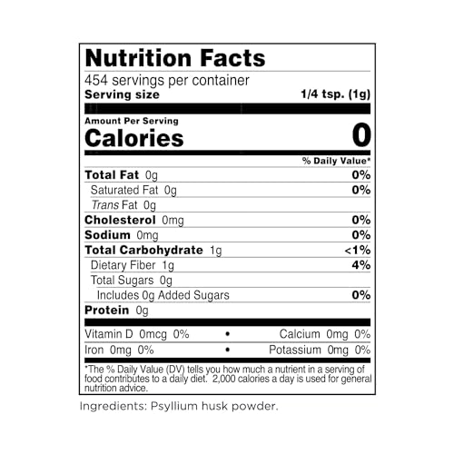 TransformHQ psyllium powder serving size