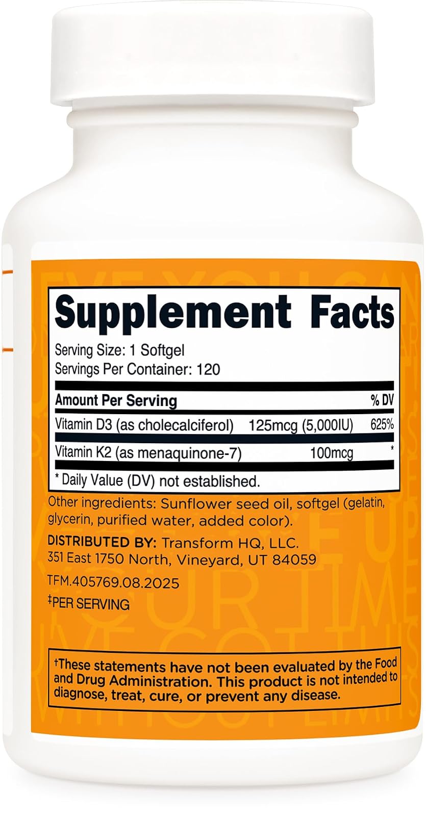 TransformHQ Vitamin D3 for immune support