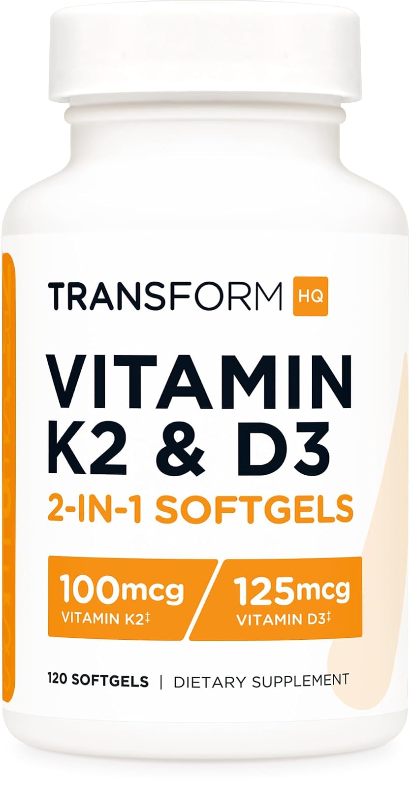 TransformHQ Vitamin K2 and D3 softgels