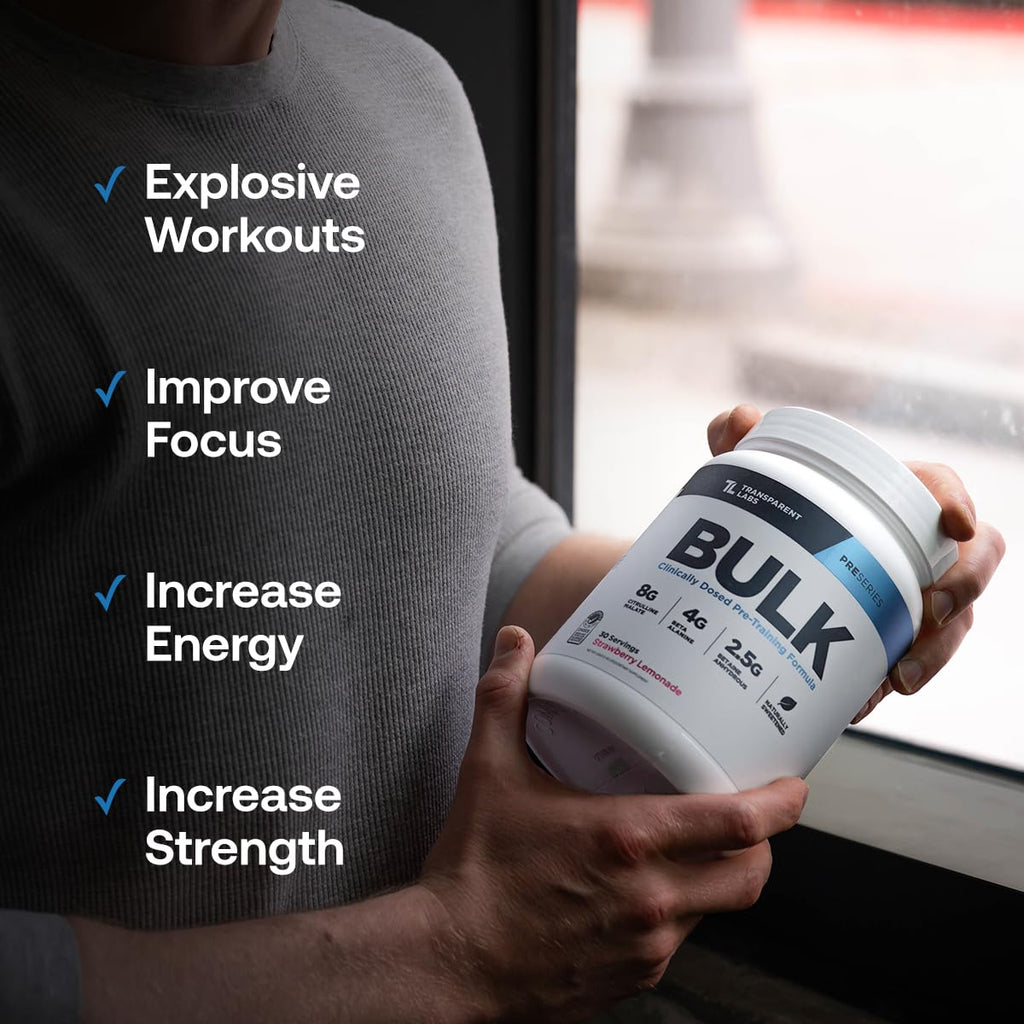 transparent labs bulk pre-workout for athletes