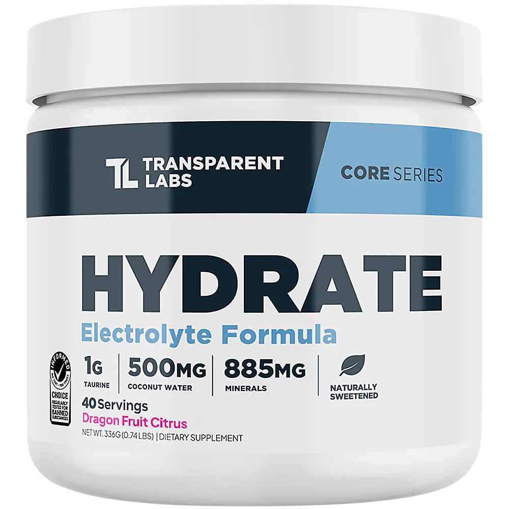 Transparent Labs Hydrate electrolyte drink mix