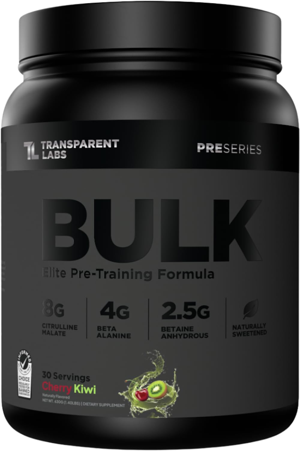 Transparent Labs pre-workout cherry kiwi