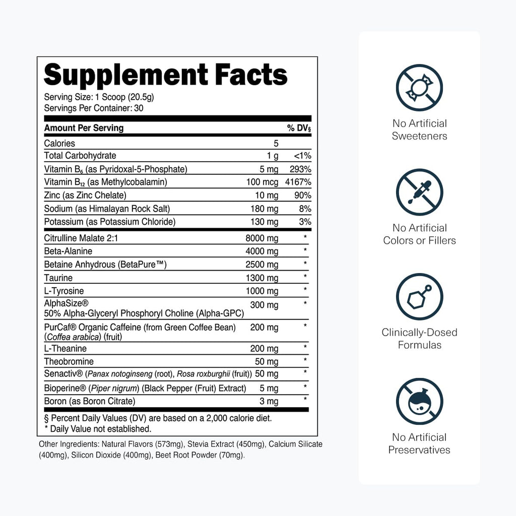 Transparent Labs pre-workout for endurance