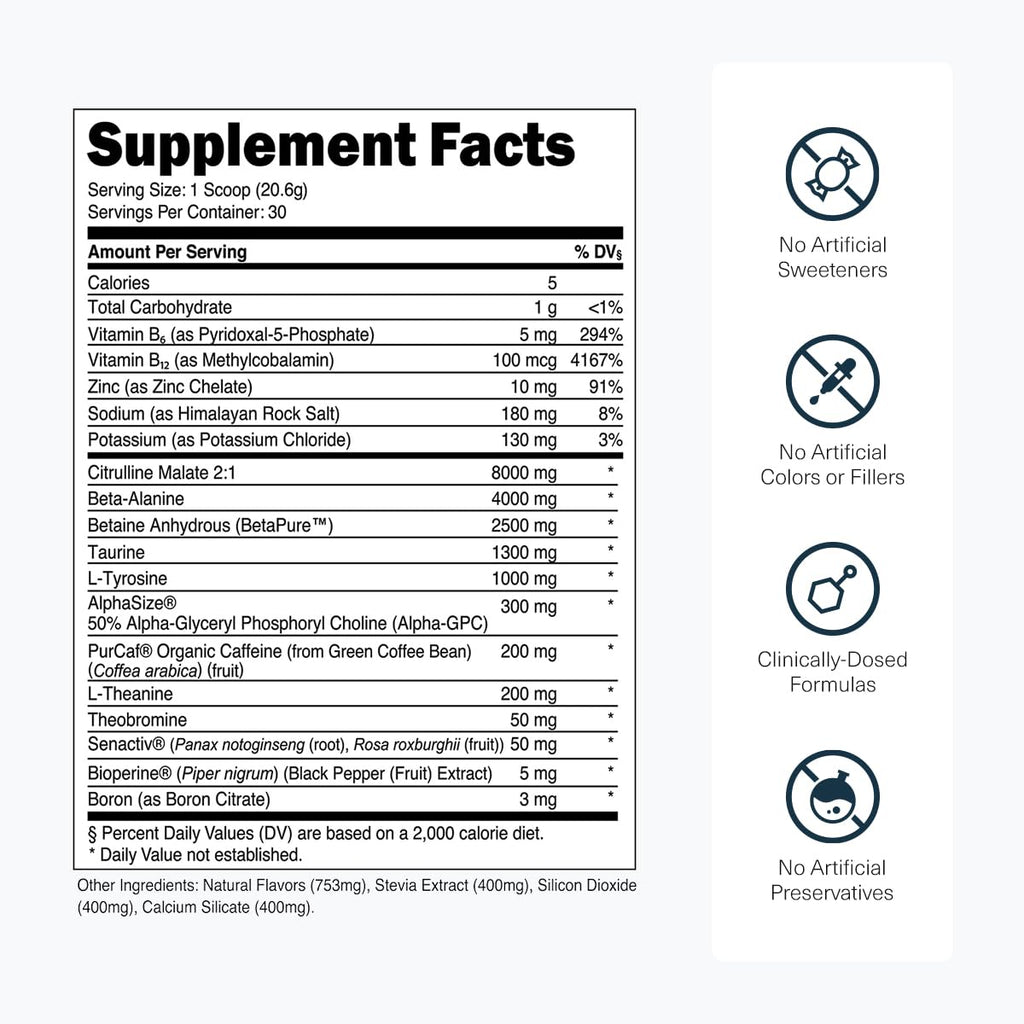 Transparent Labs pre-workout for muscle gain