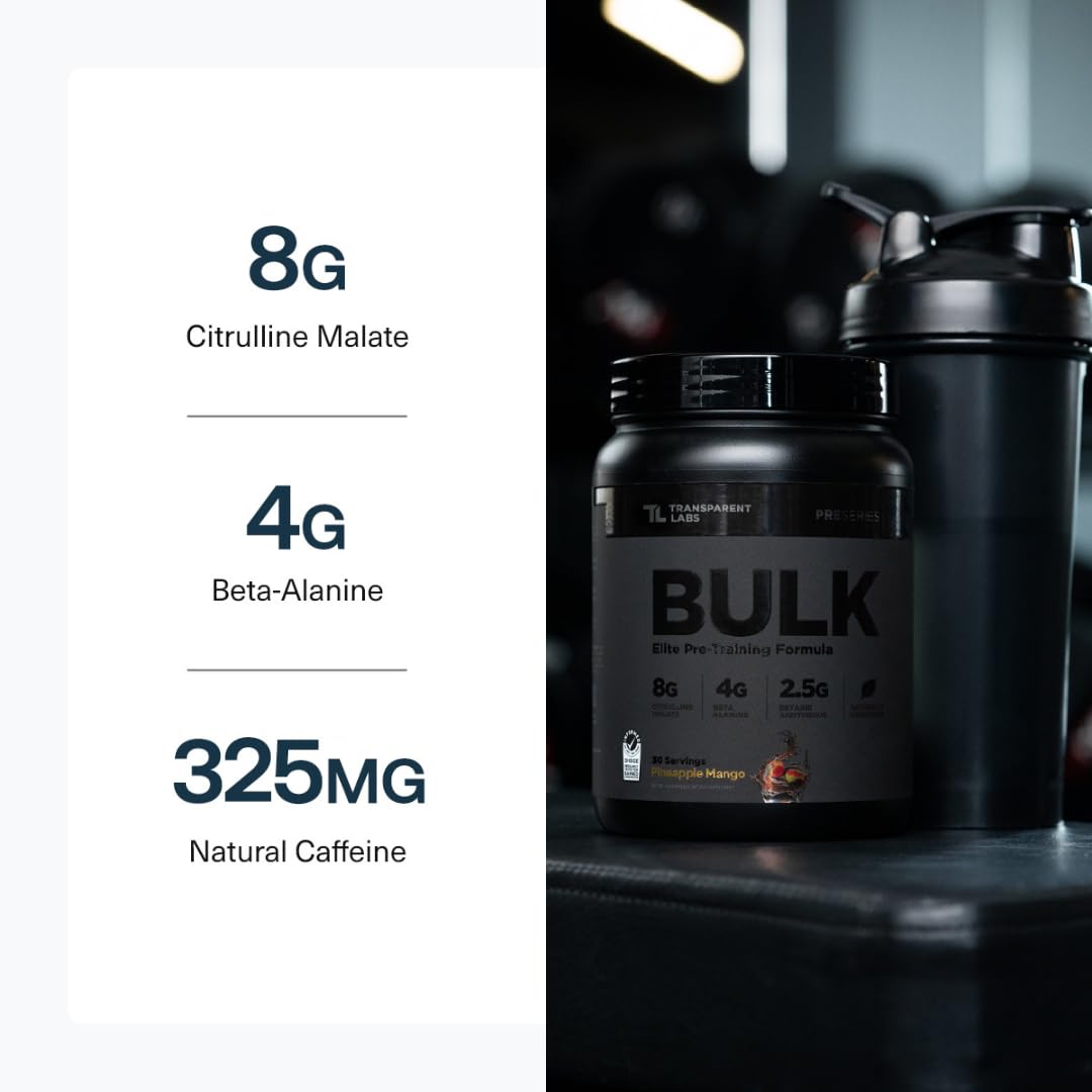Transparent Labs pre-workout performance boost