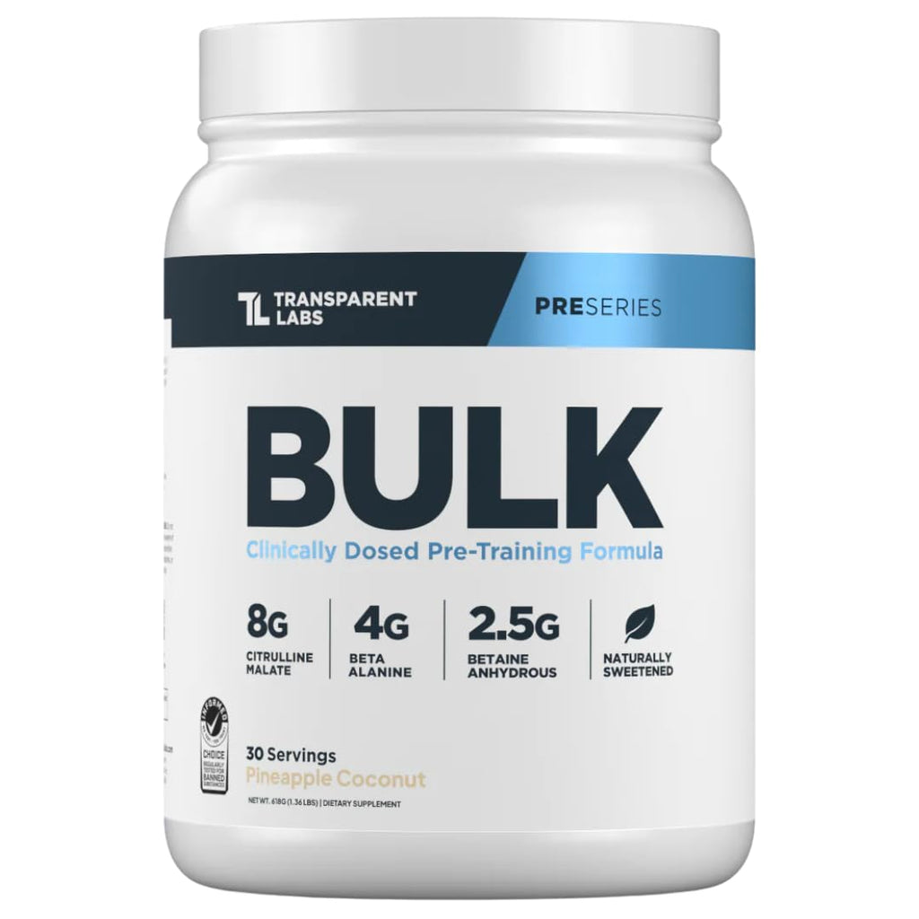 Transparent Labs pre-workout pineapple coconut