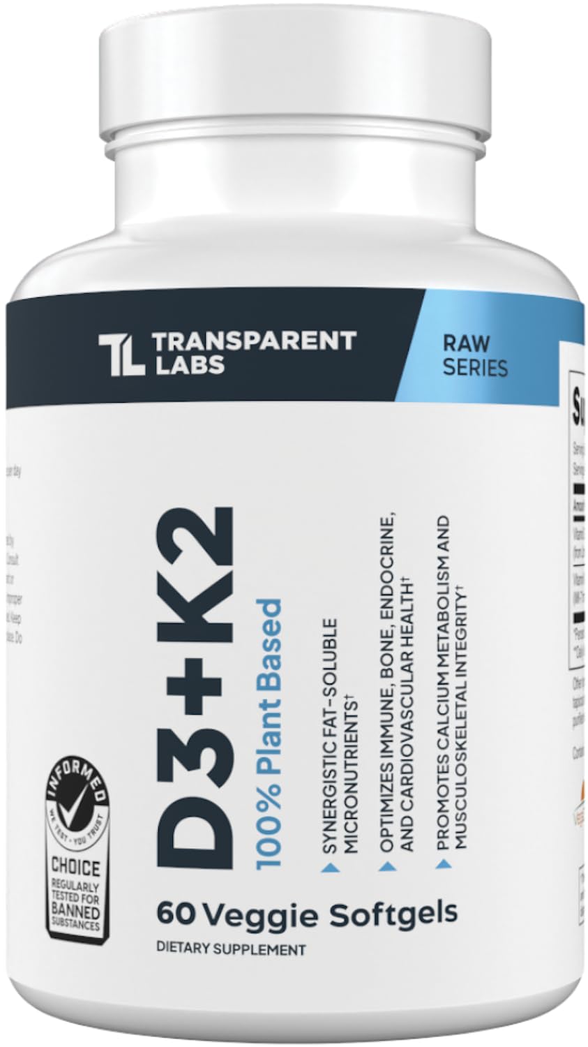 Transparent Labs vitamin D3 K2 capsules