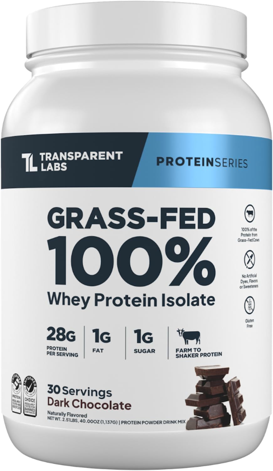 Transparent Labs whey protein dark chocolate