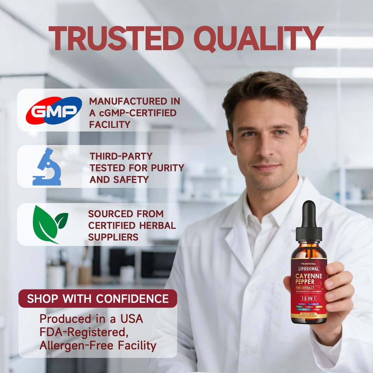 Trawecual cayenne drops for immunity