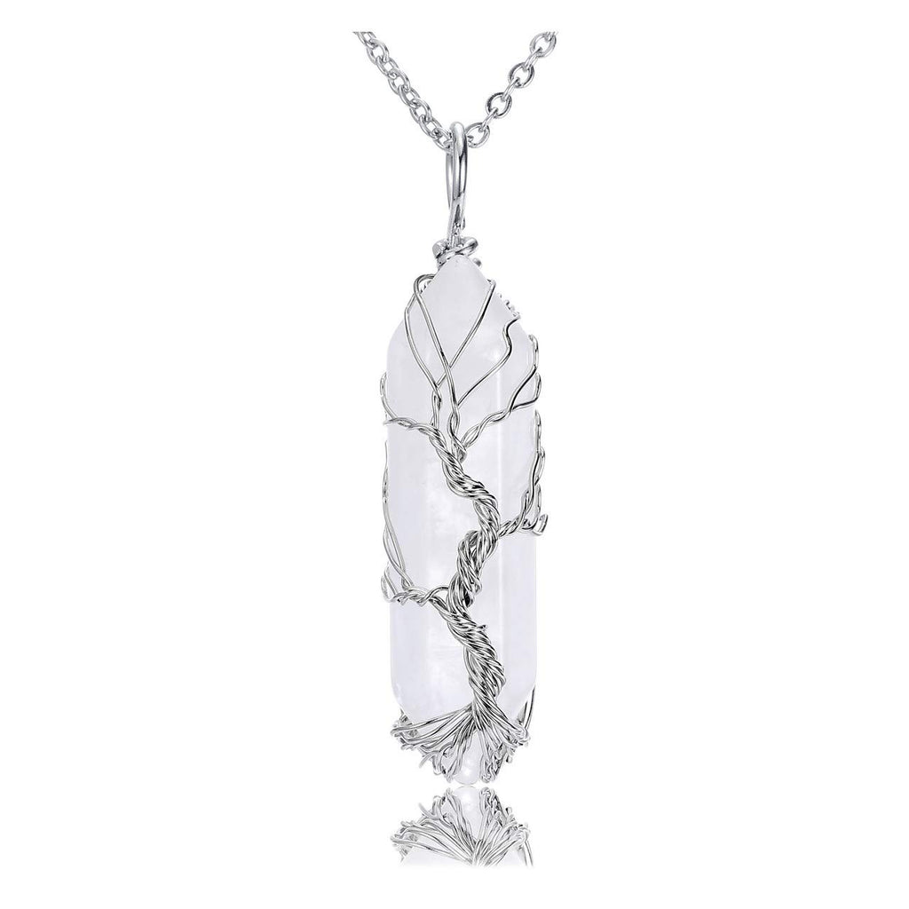 Tree of Life quartz pendant necklace