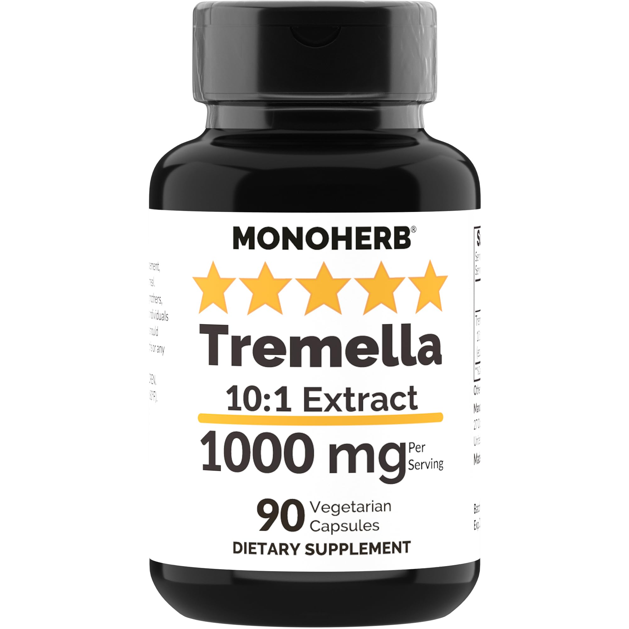 Tremella mushroom extract capsules