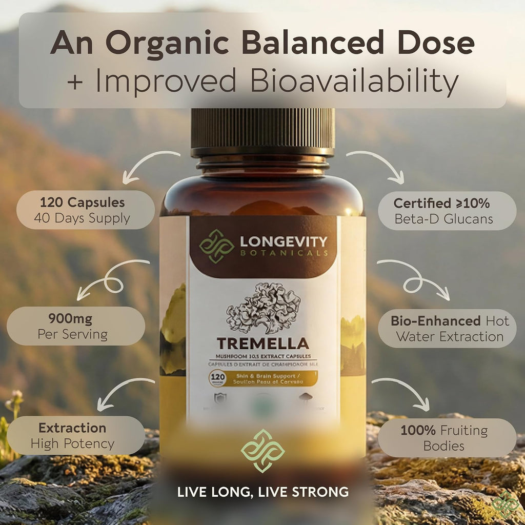 Tremella mushroom for skin health