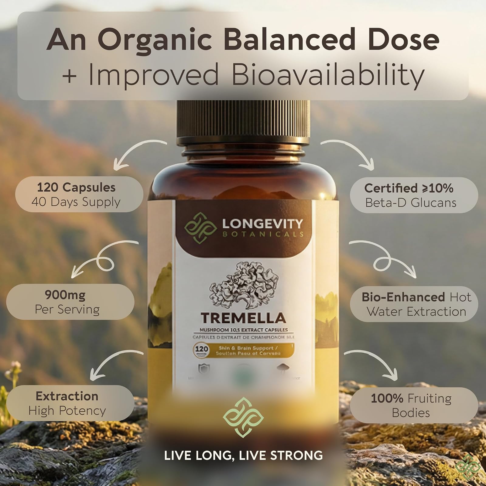 Tremella mushroom for skin health