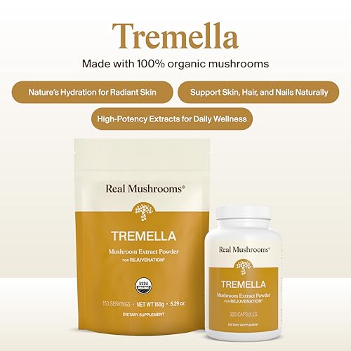Tremella mushrooms for skin hydration