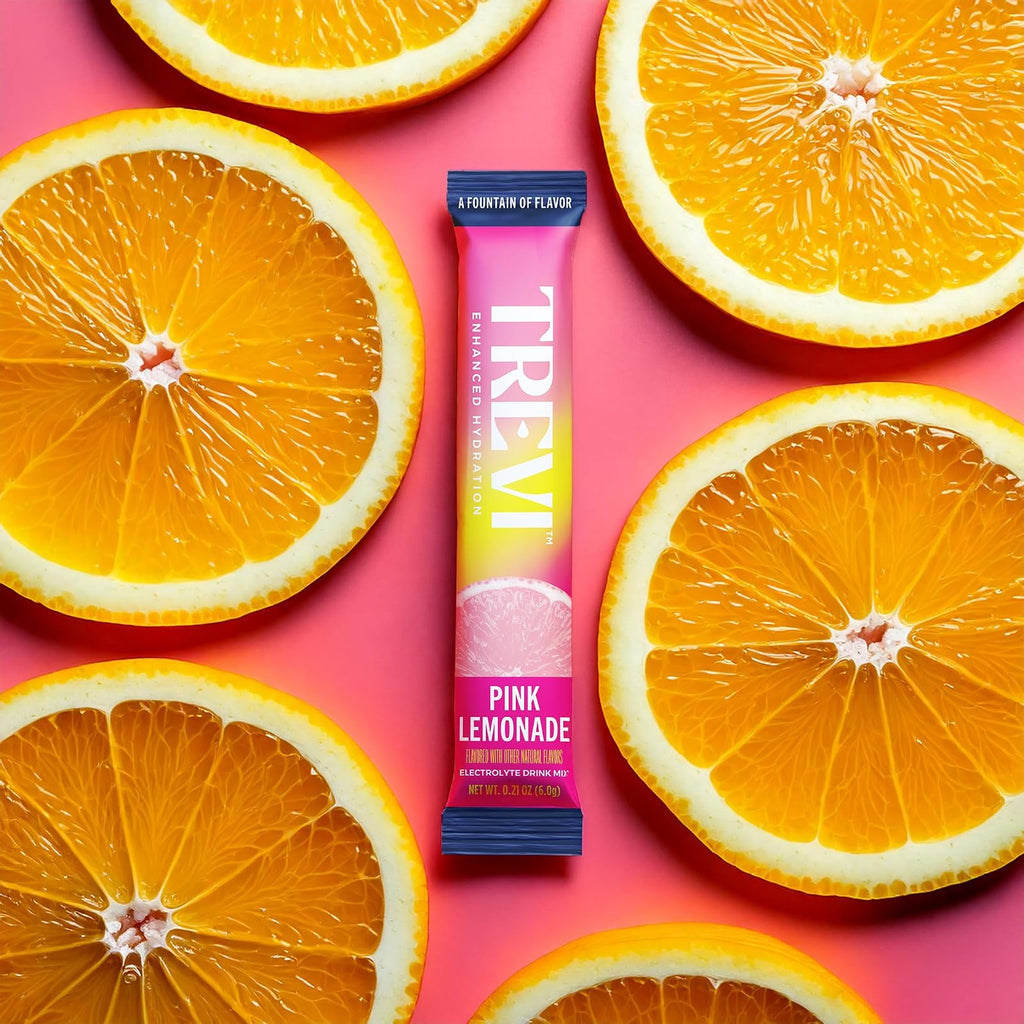 TREVI pink lemonade electrolyte drink
