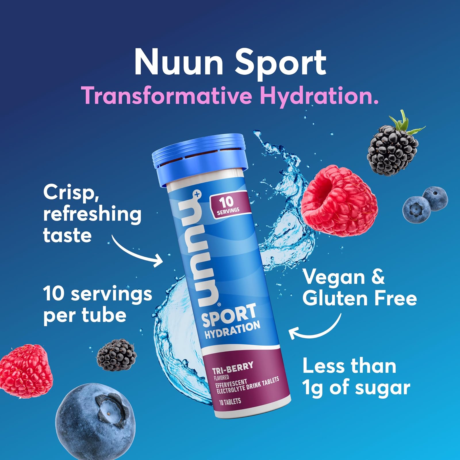 Tri-Berry flavour electrolyte tablets pack