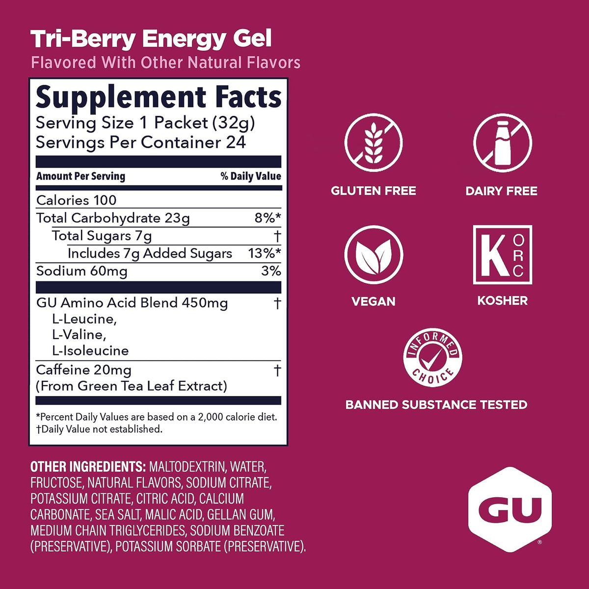Tri-Berry GU sports nutrition