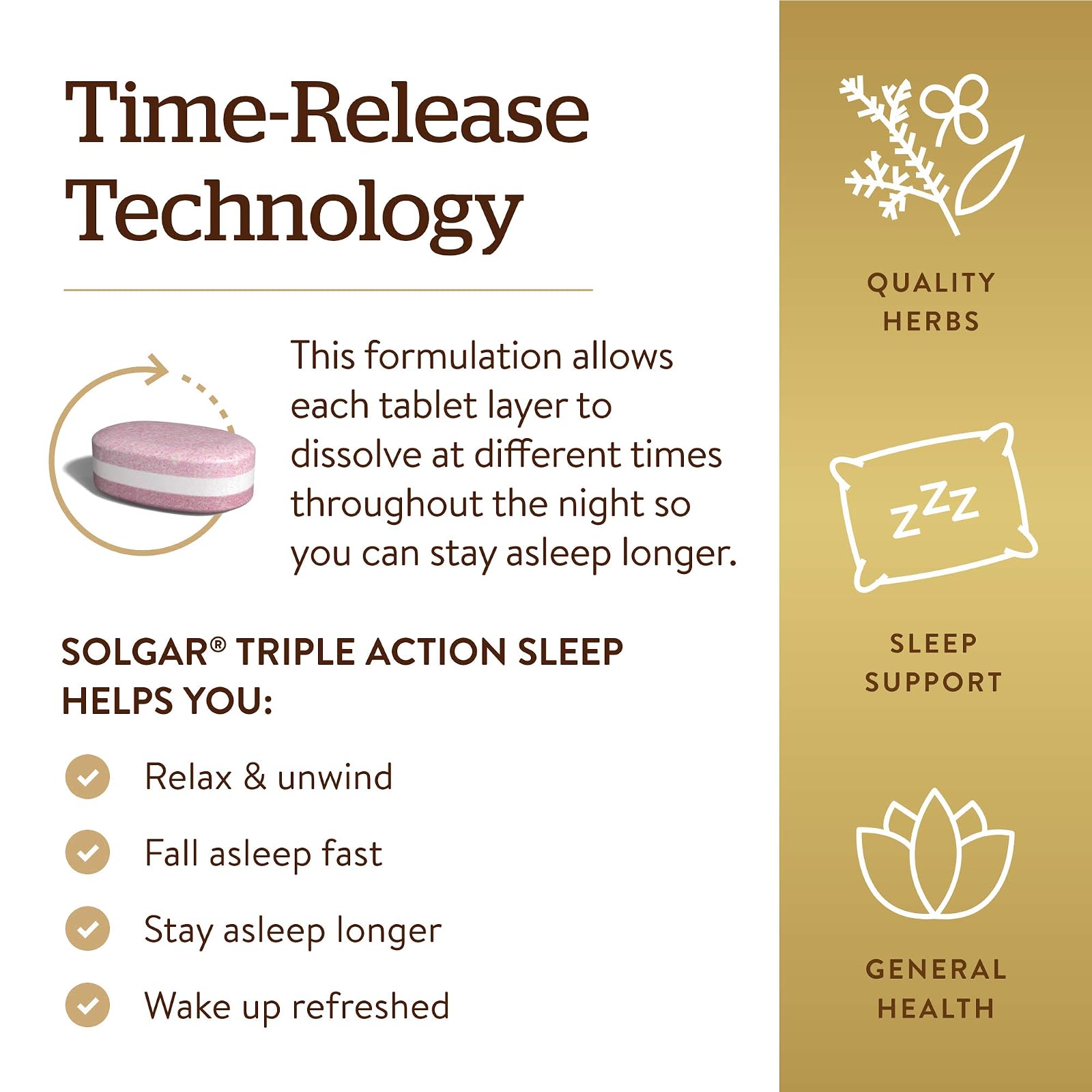 tri-layer melatonin for deep rest