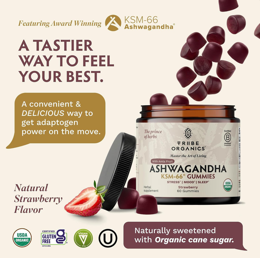 TRIBE ORGANICS ashwagandha KSM-66 benefits