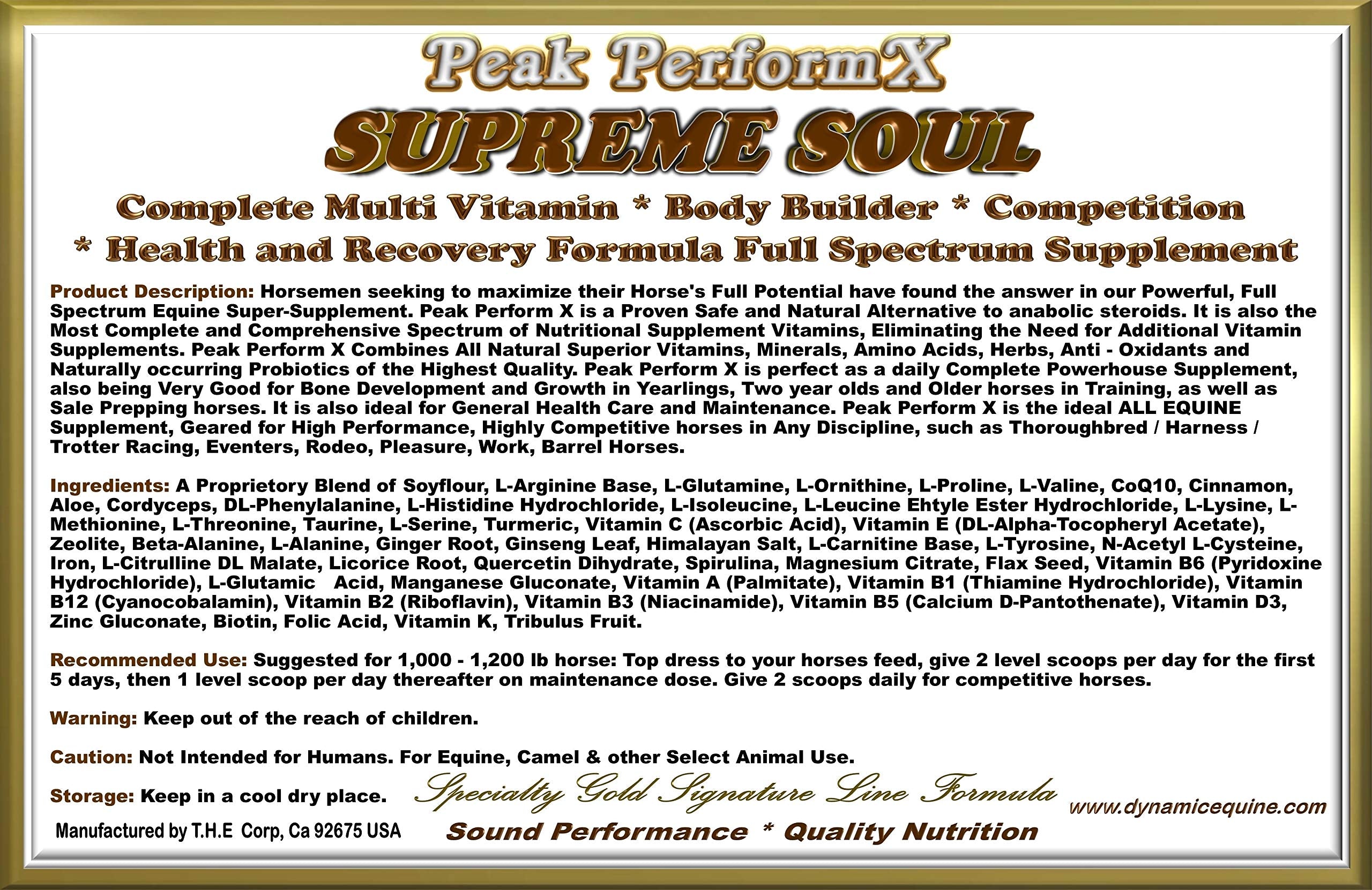 Tribulus enriched health formula for horses
