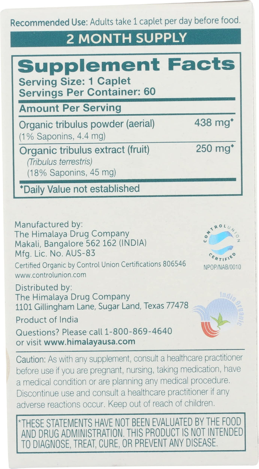 tribulus side effects and precautions