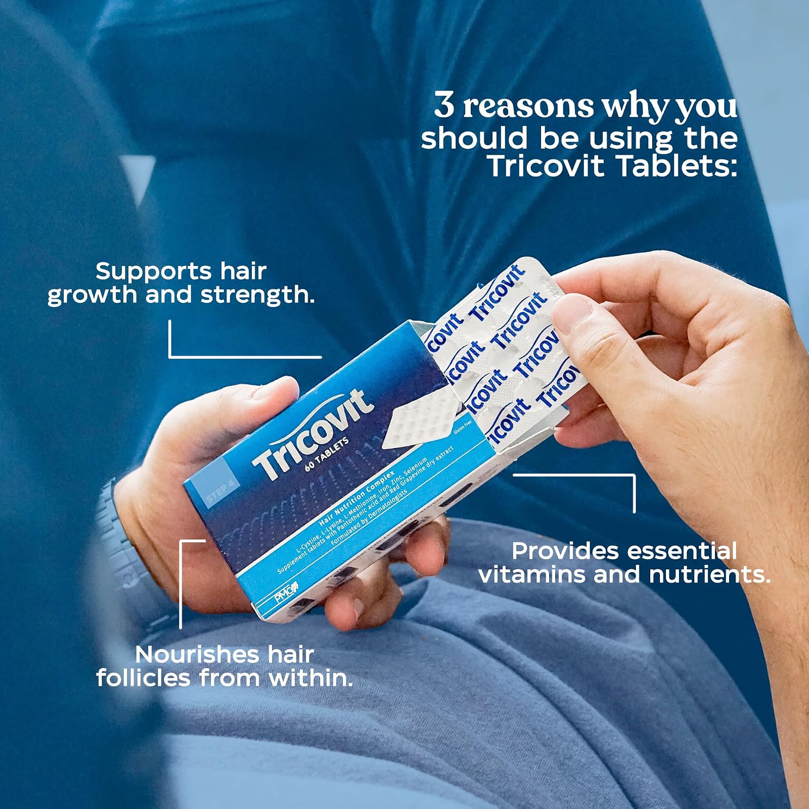 Tricovit tablets for thicker hair