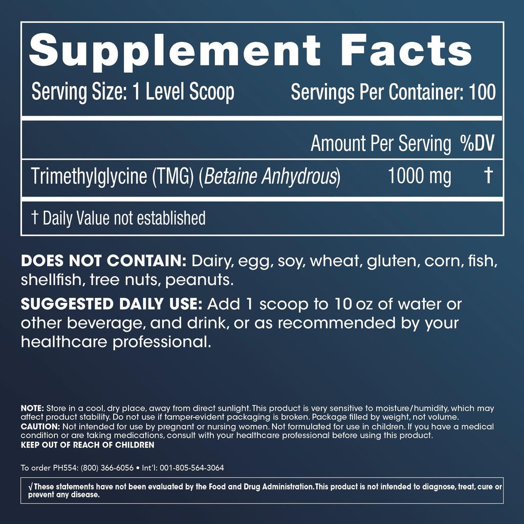 Trimethylglycine benefits for overall health