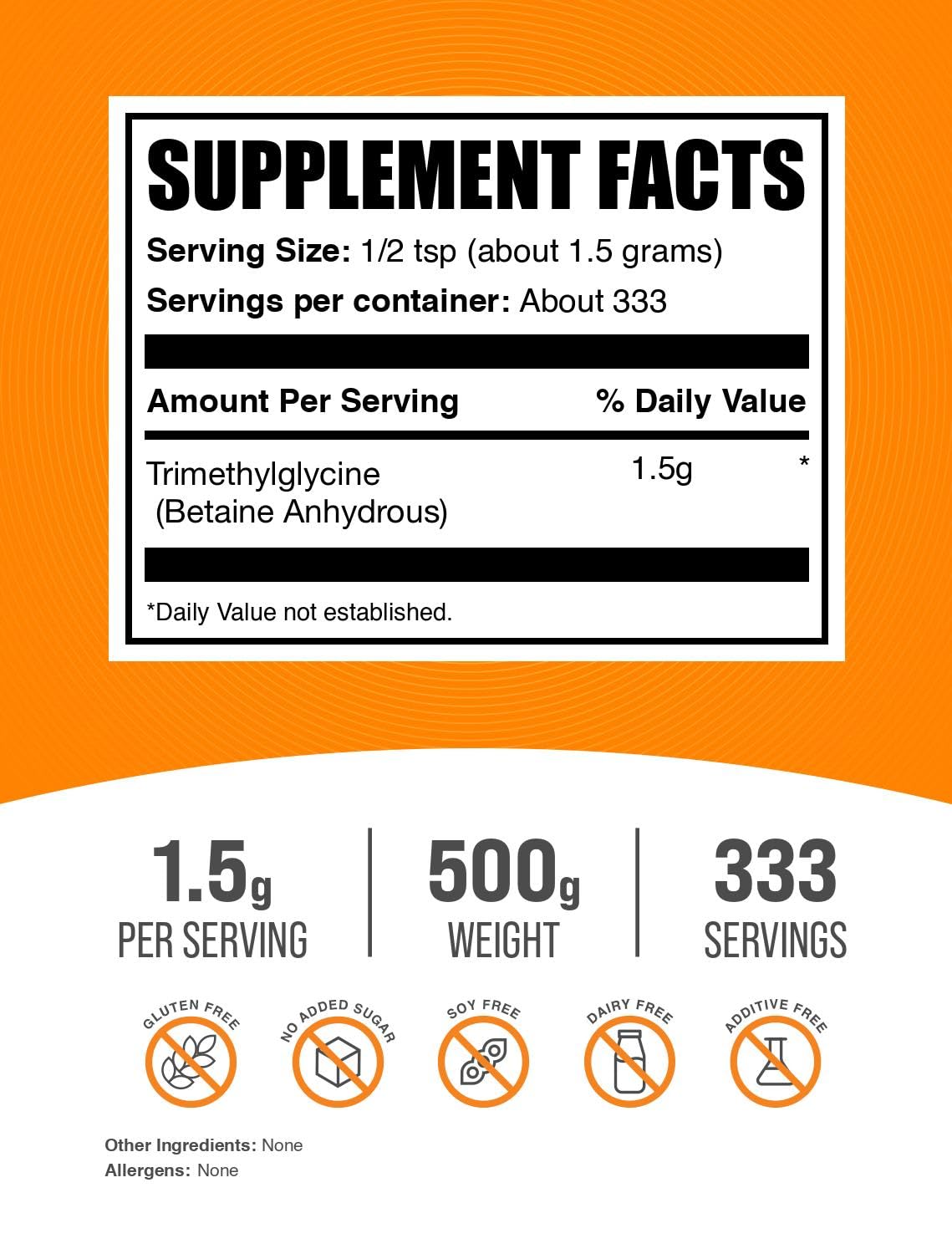 Trimethylglycine TMG for energy support