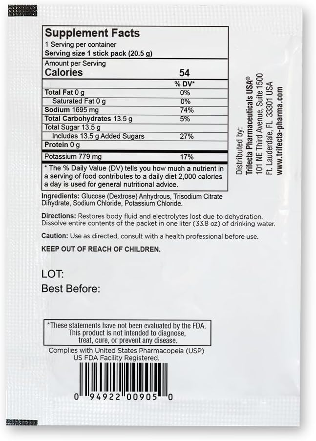 TRIORAL electrolyte powder for travel