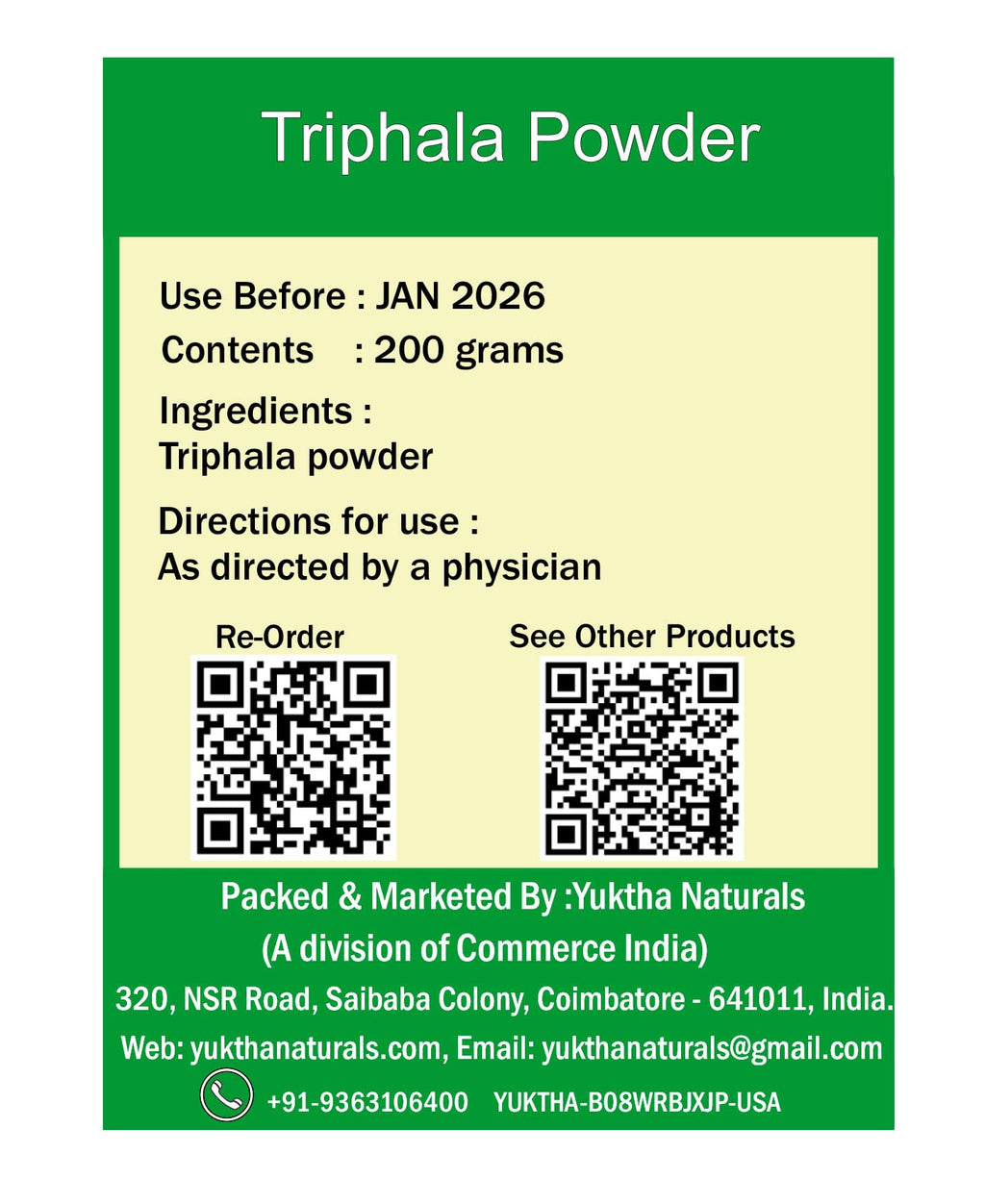 triphala churna for daily health