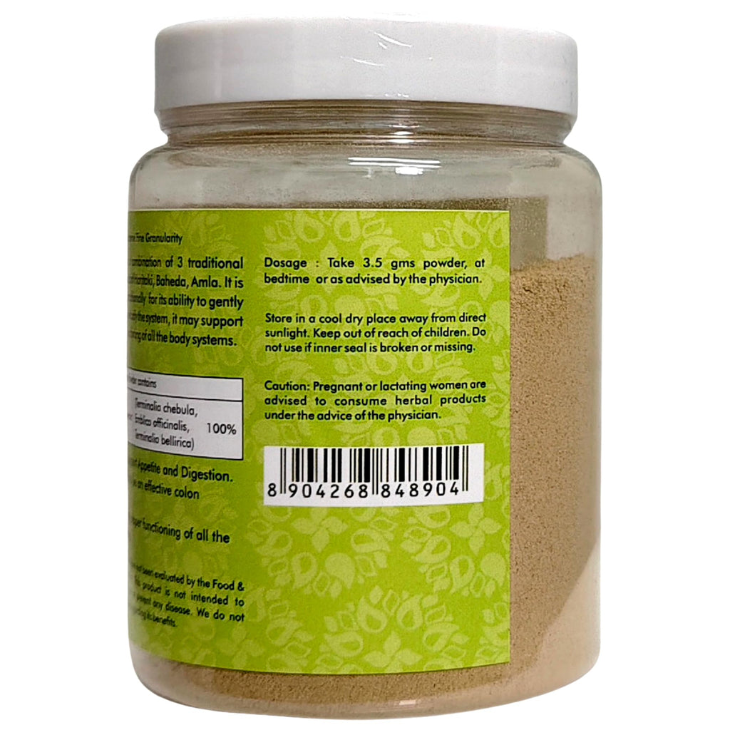 Triphala churna for natural cleansing