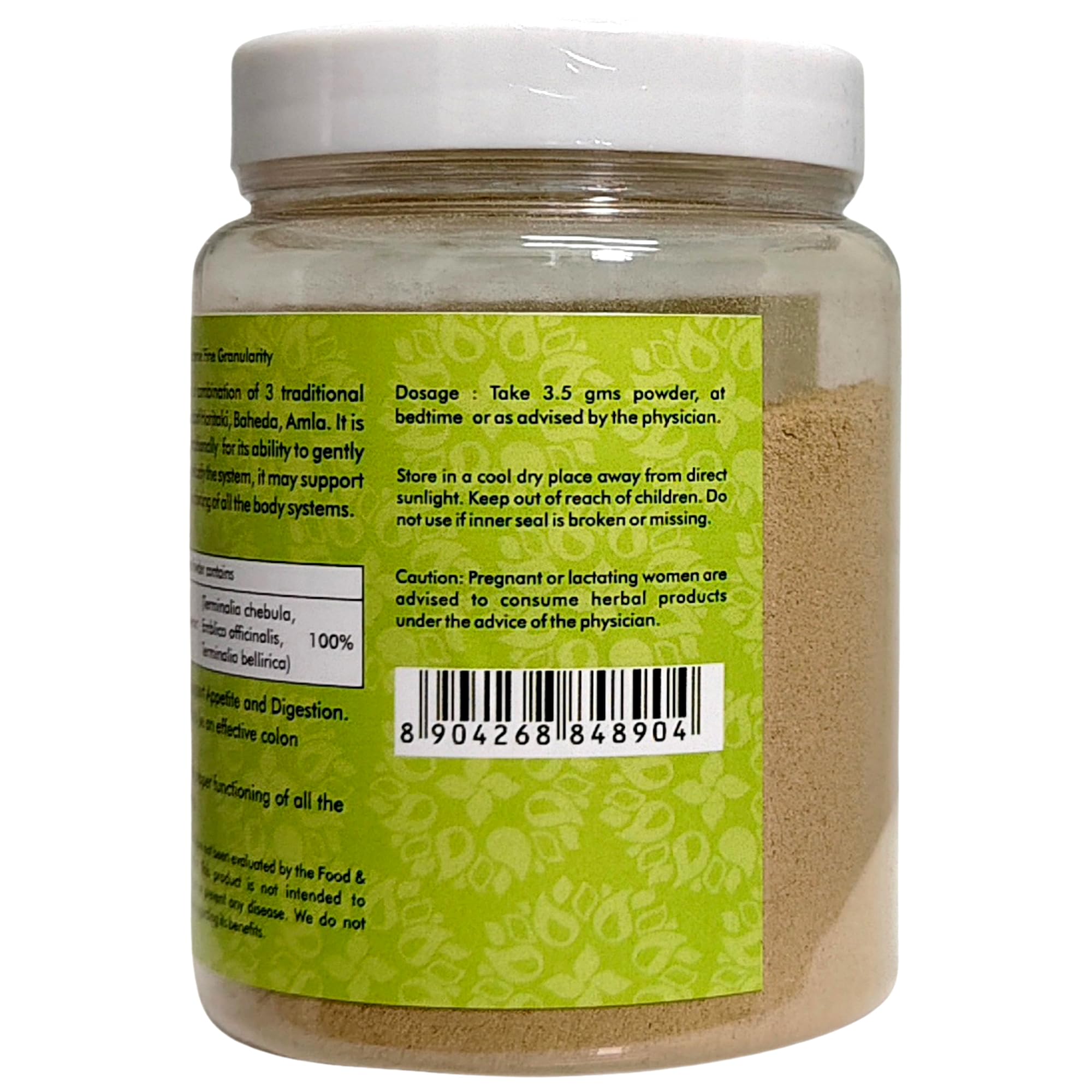 Triphala churna for natural cleansing