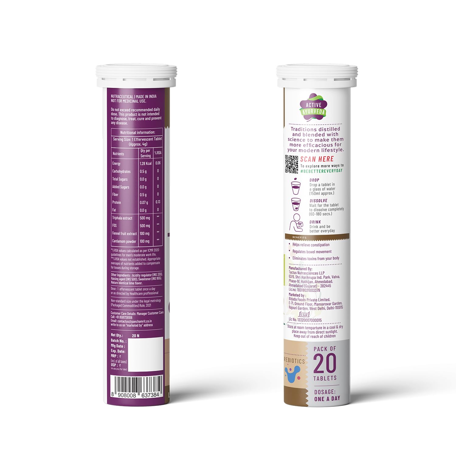 triphala effervescent for convenient use