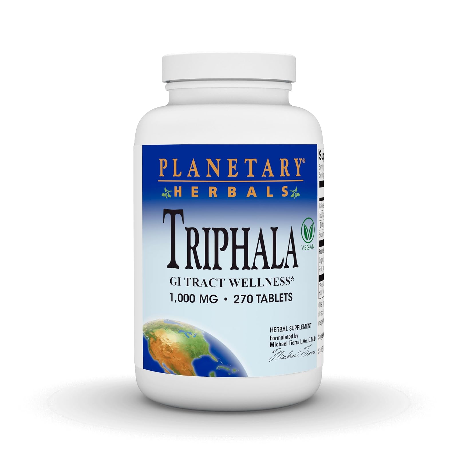 Triphala herbal supplement for digestion