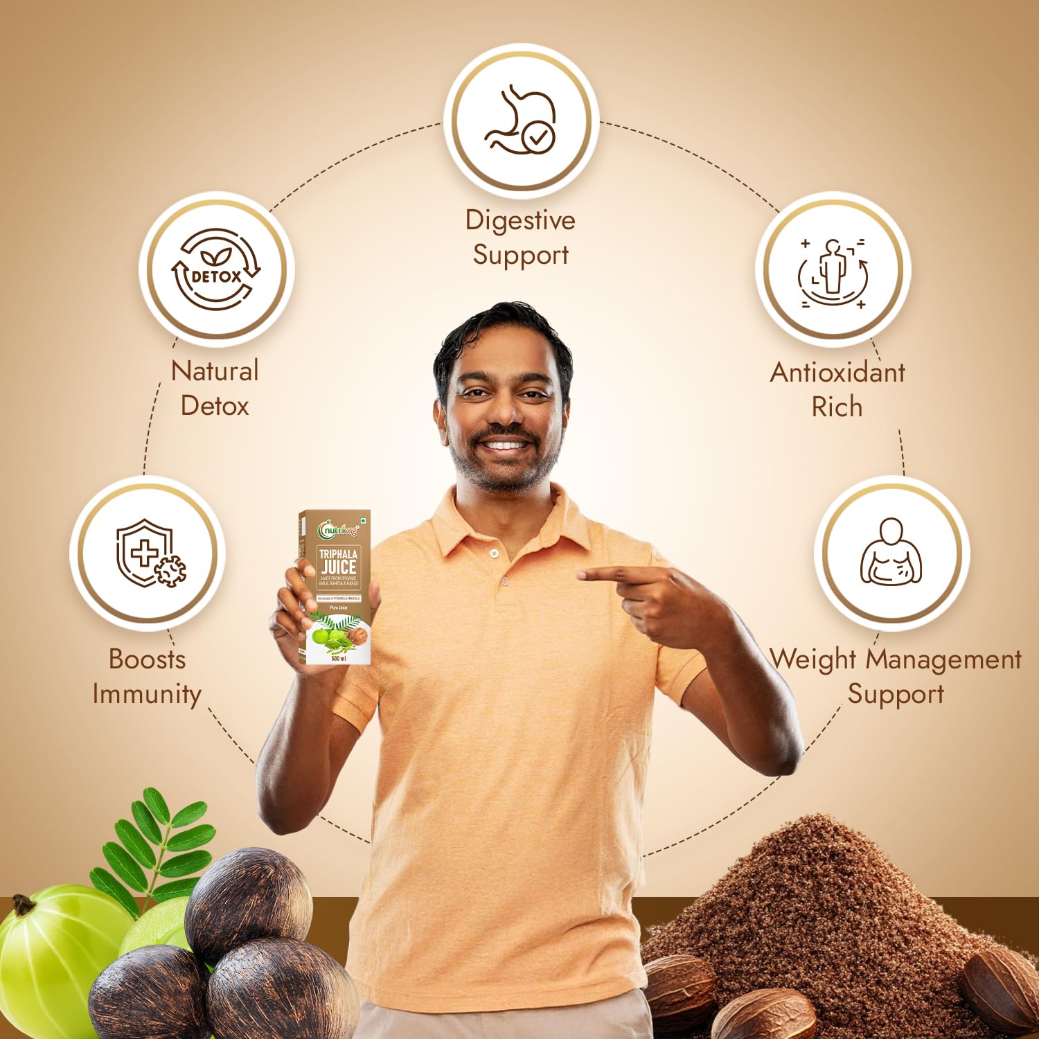 Triphala juice for gut health