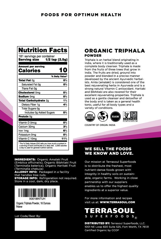triphala powder benefits for health