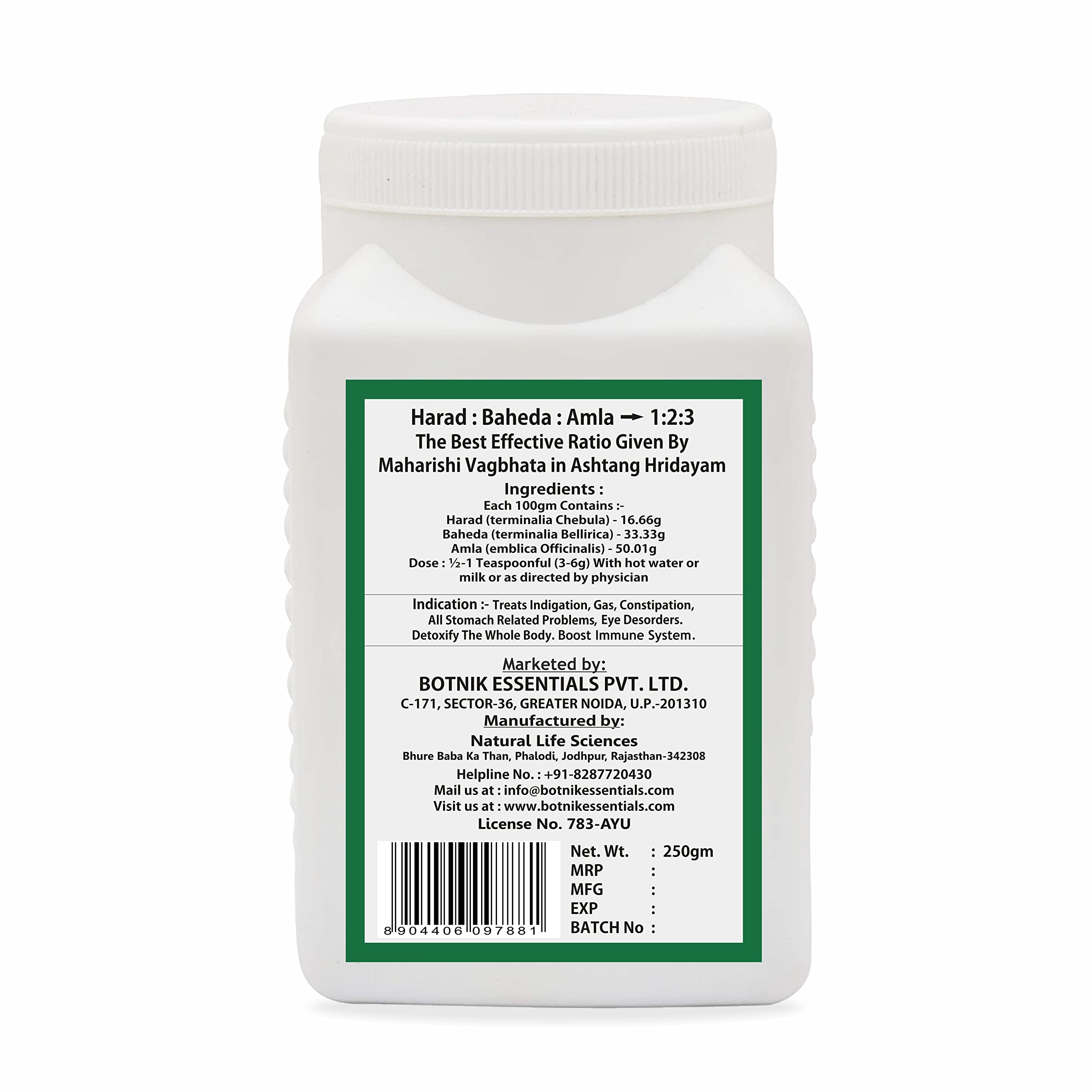 triphala powder for acidity relief