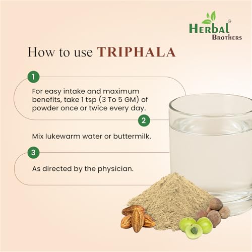 Triphala powder for energy enhancement