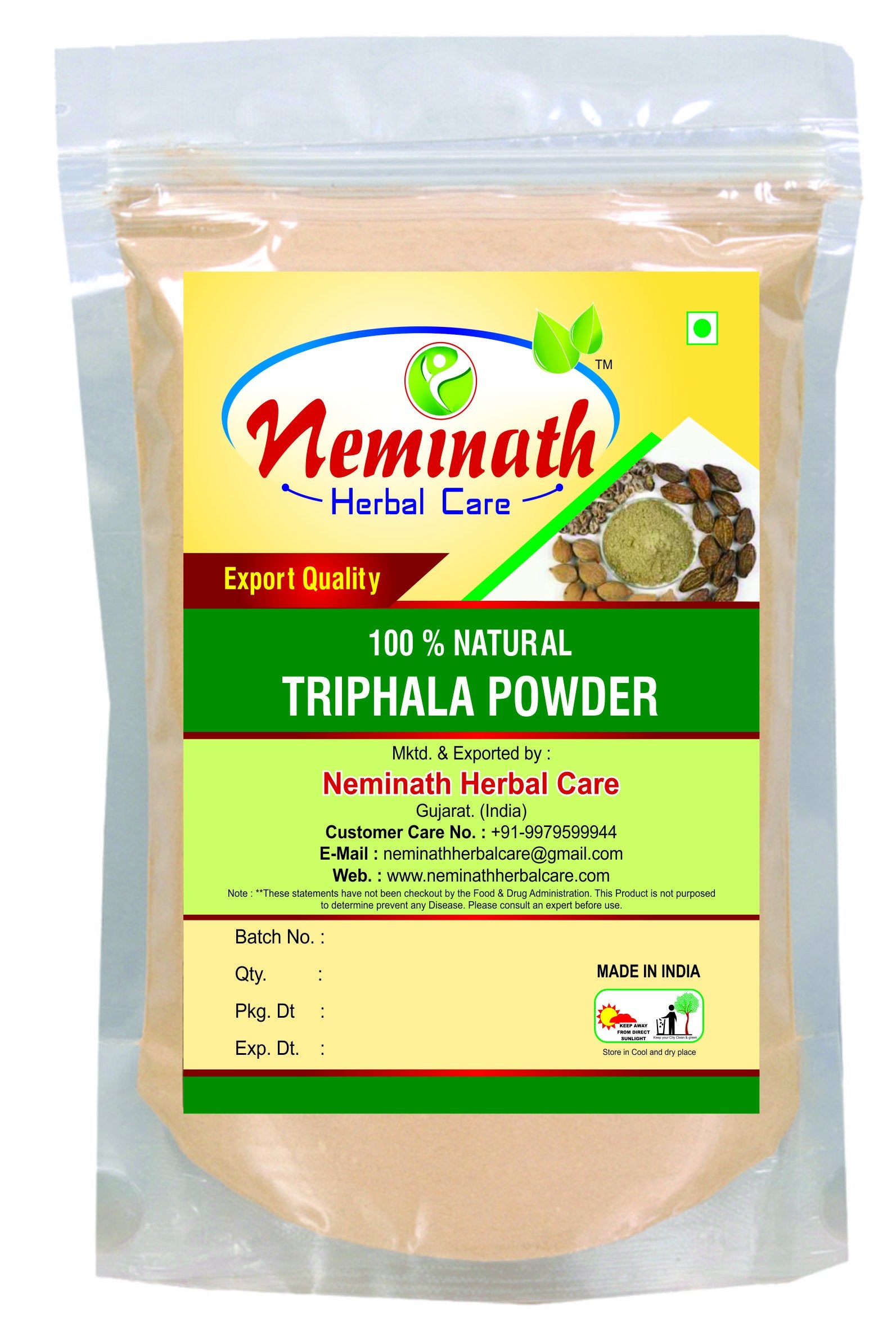 triphala powder for healthy hair