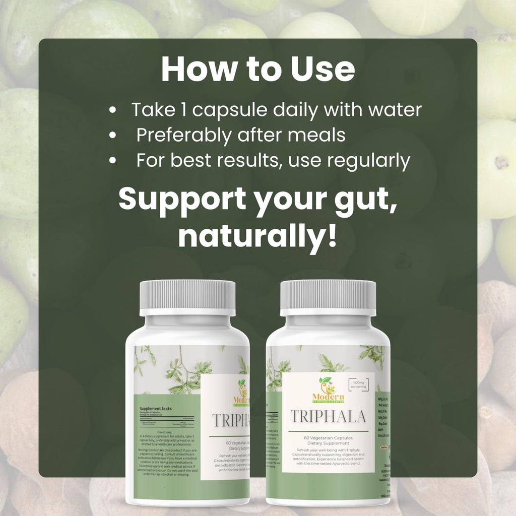 Triphala powder usage for wellness