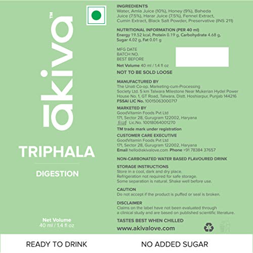 triphala shots for daily detox