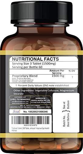 Triphala tablets for cleansing and detox