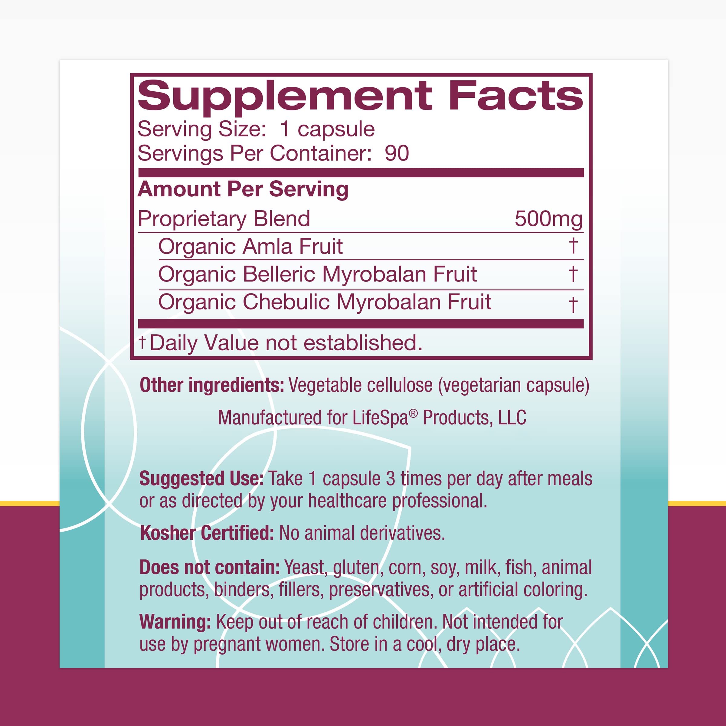 Triphala tablets for easy consumption