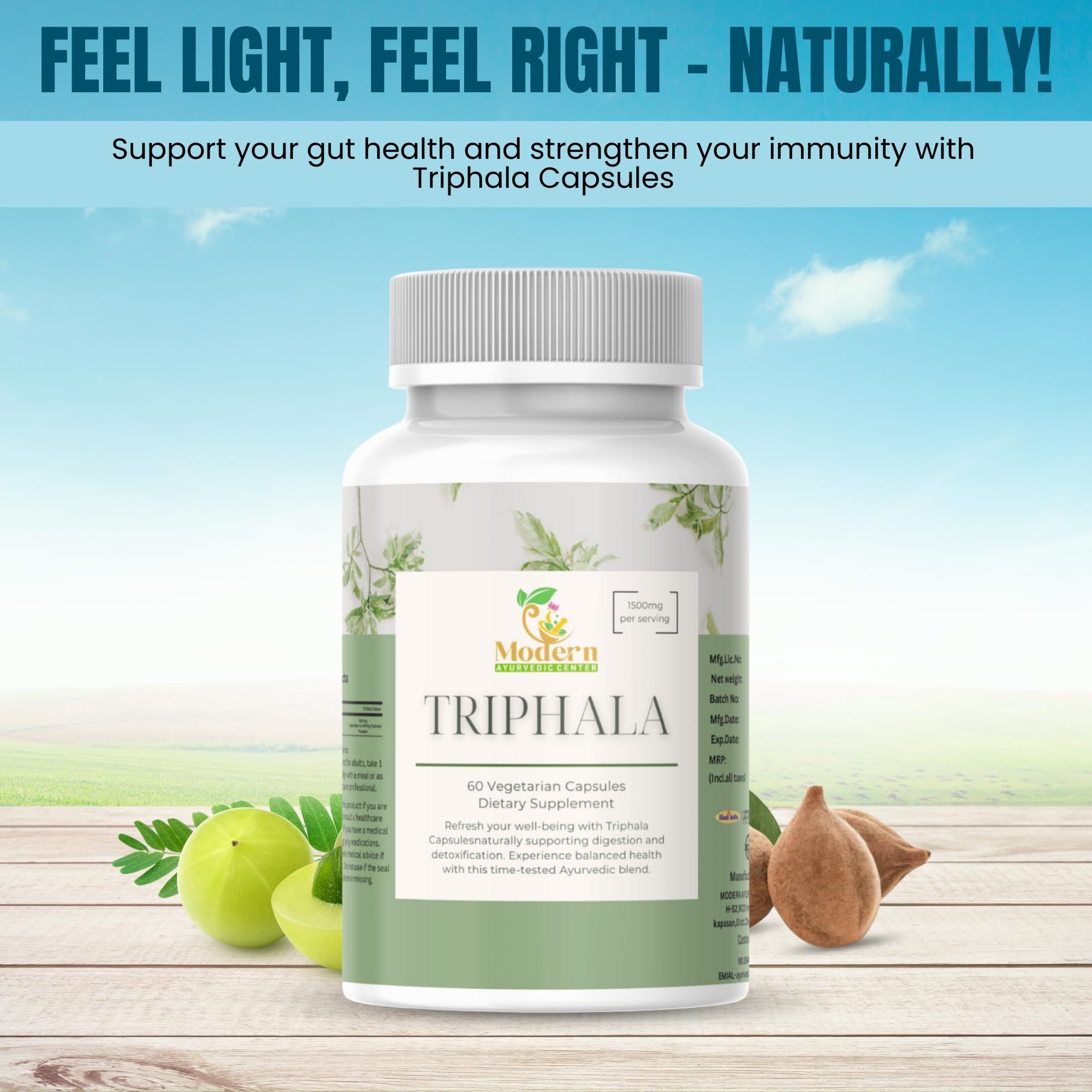 Triphala tablets for holistic health