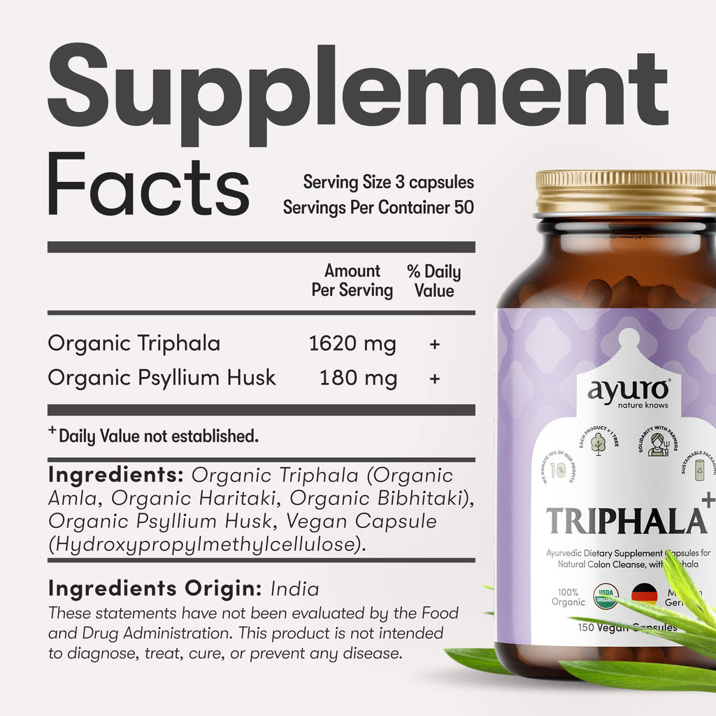 triphala with psyllium for gentle cleanse