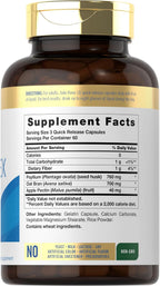 Triple action fiber complex capsules
