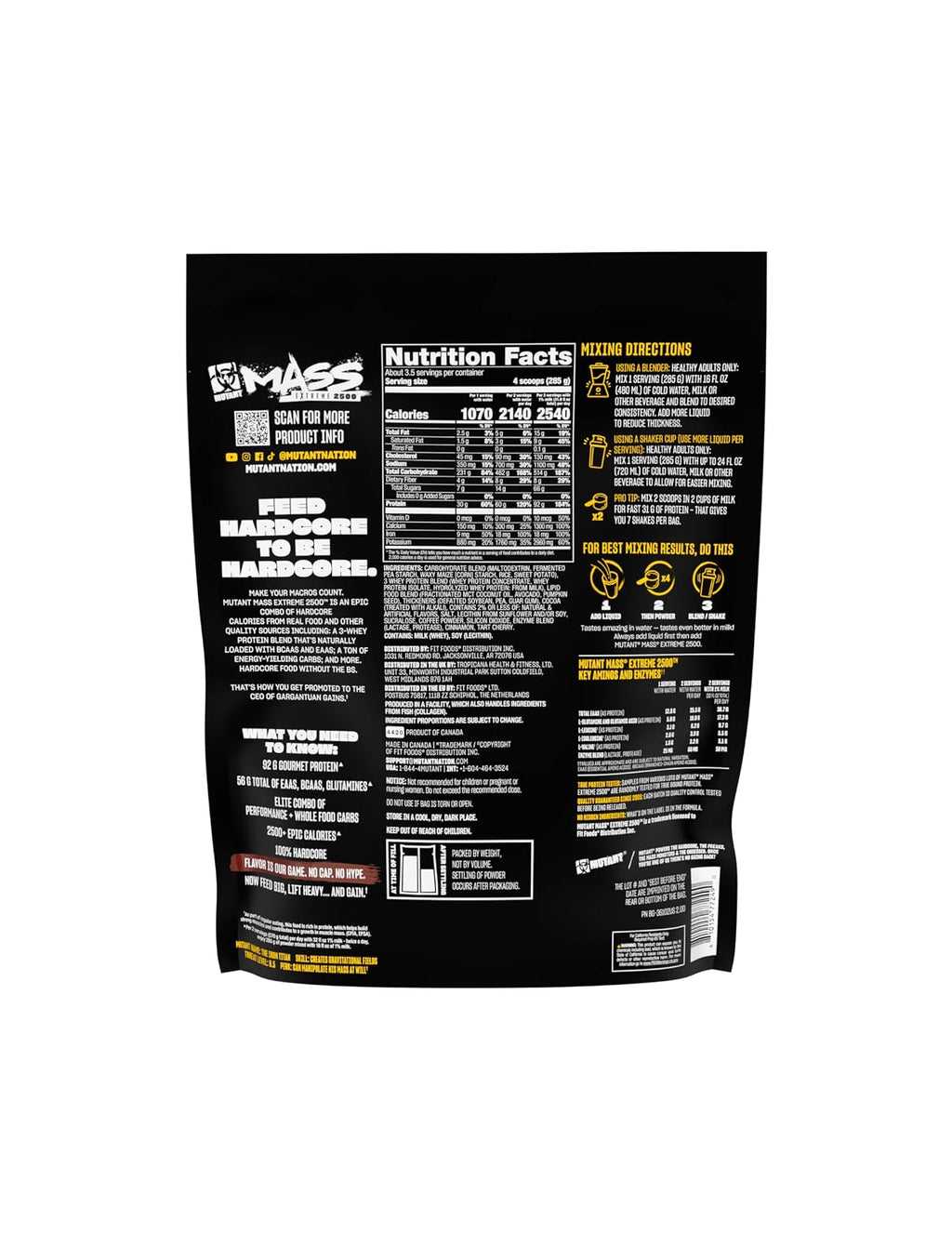 Triple chocolate weight gainer supplement